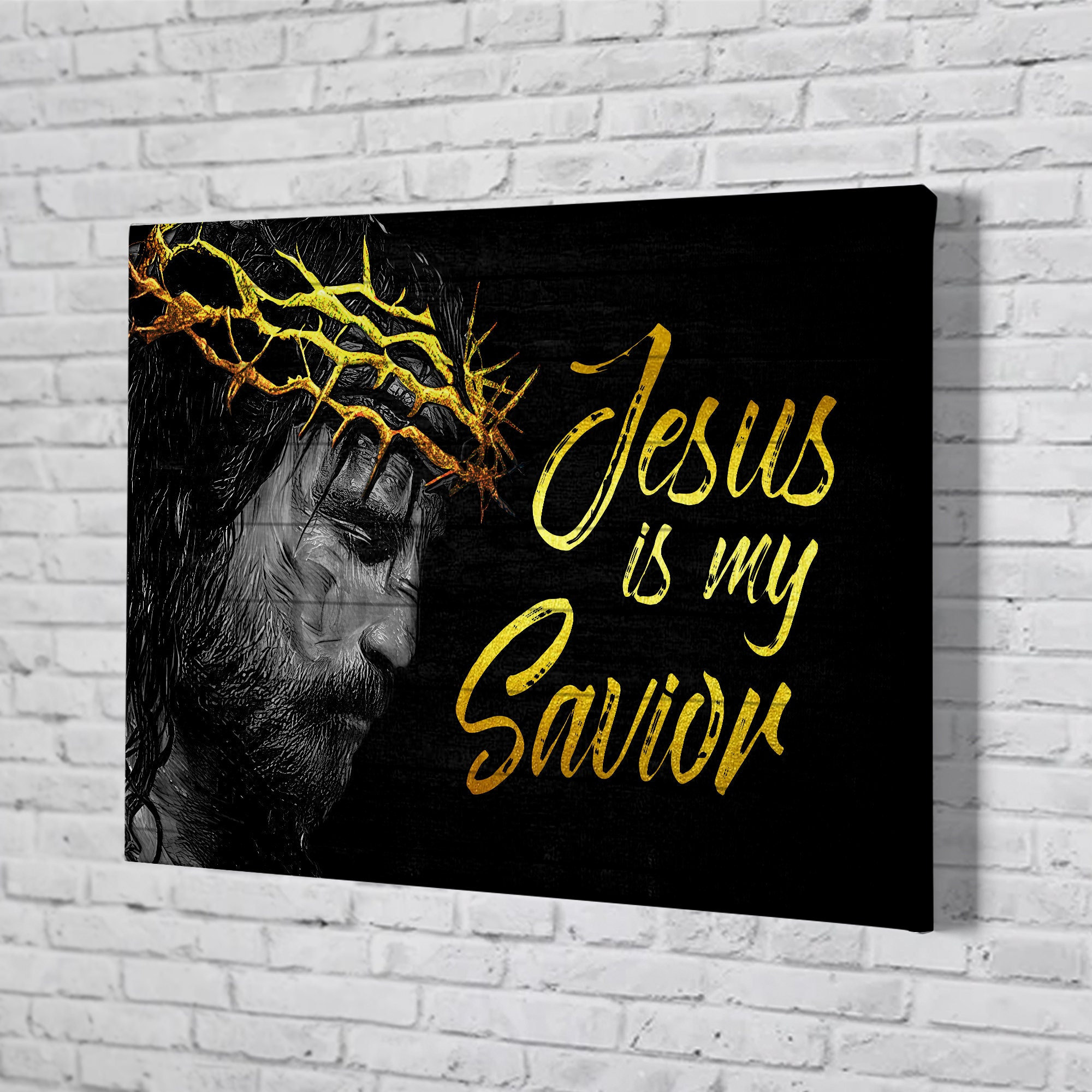 Jesus is My Savior Canvas ,jesus Christ, Lord Jesus Wall Art, Cross ...