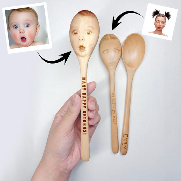 Custom Face Wood Spoon - Etsy