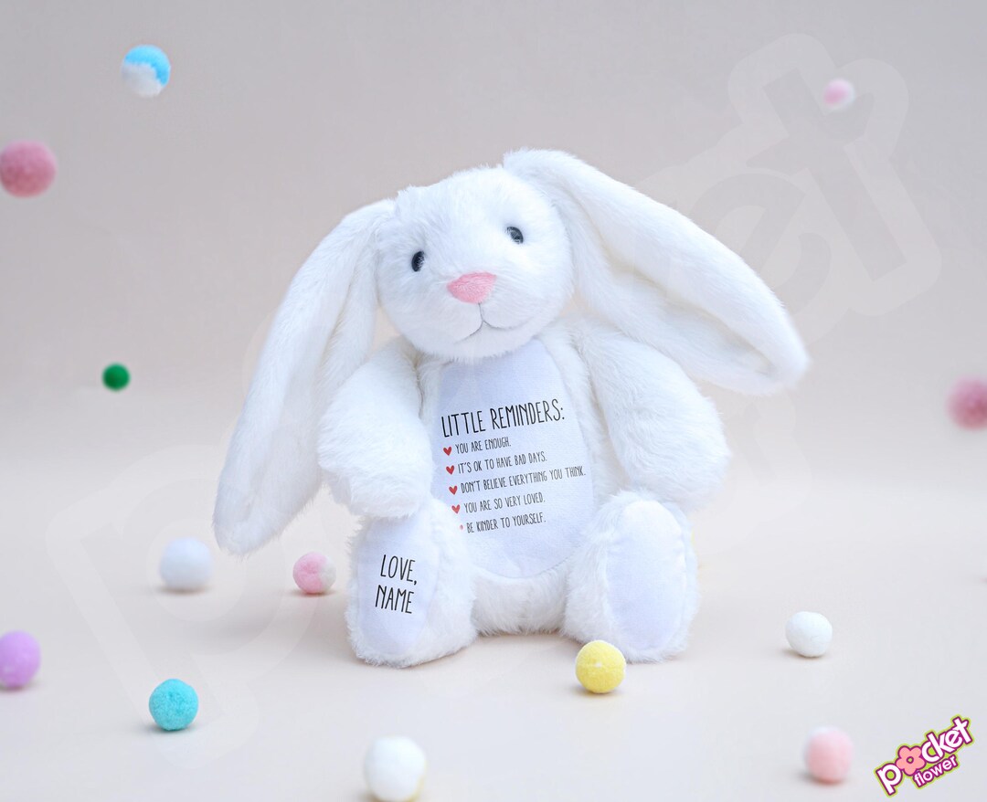Personalized Stuffed Bunny: Encouragement Gift for Children - Etsy