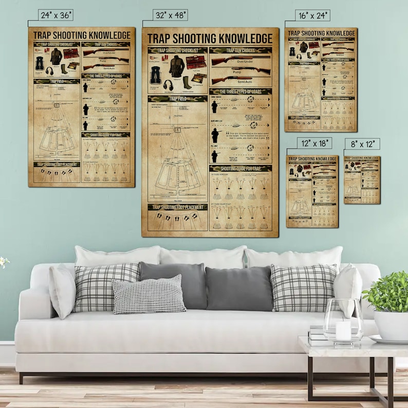 Trap Shooting Poster, Trap Shooting Canvas, Trap Shooting Rules Print ...