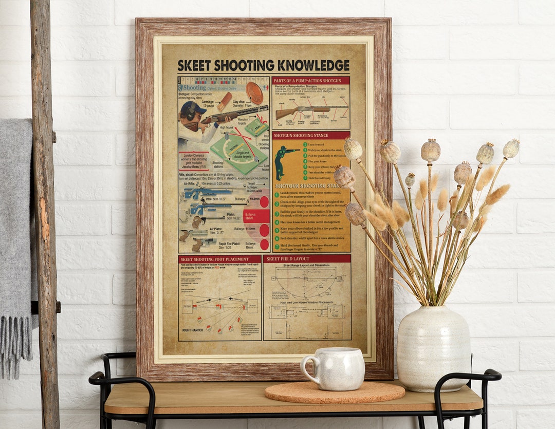 Skeet Shooting Poster, Skeet Shooting Canvas, Skeet Shooting Rules Print, Skeet Shooting Gift ...