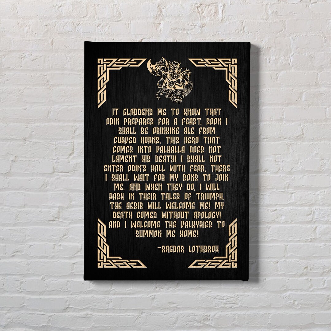 Ragnar Lothbrok Viking Quote Poster: Norse Man Cave Art - Etsy