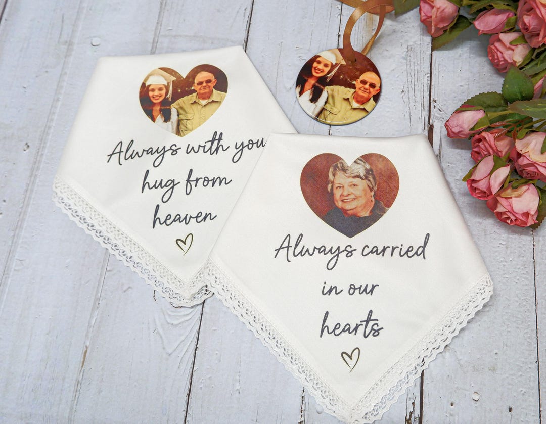 Always Carried in Our Hearts Custom Handkerchief, Personalized ...