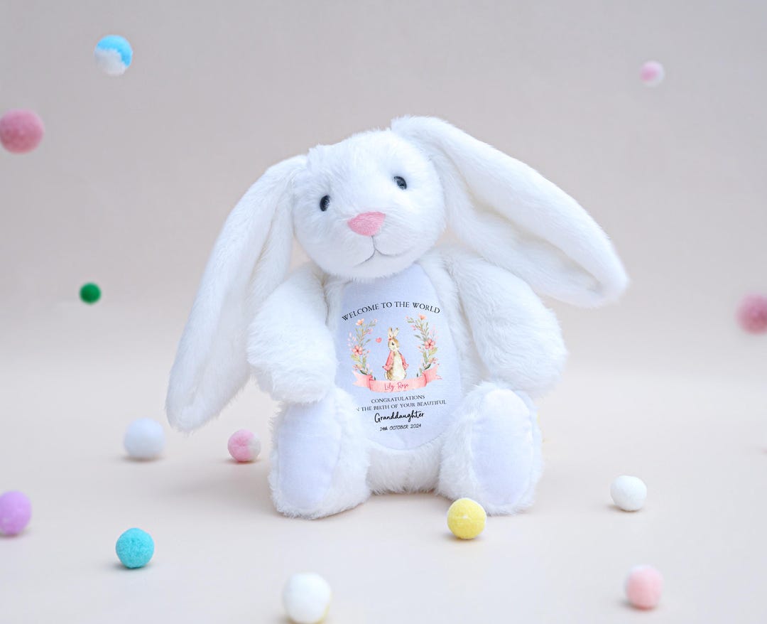 Personalized New Granddaughter Bunny, New Granddaughter Congratulations ...