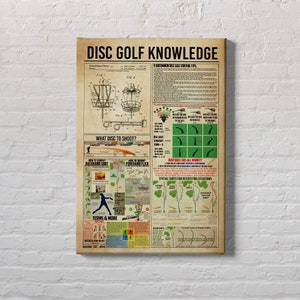 Disc Golf Knowledge Poster, Disc Golf Print, Disc Golf Player Gift ...