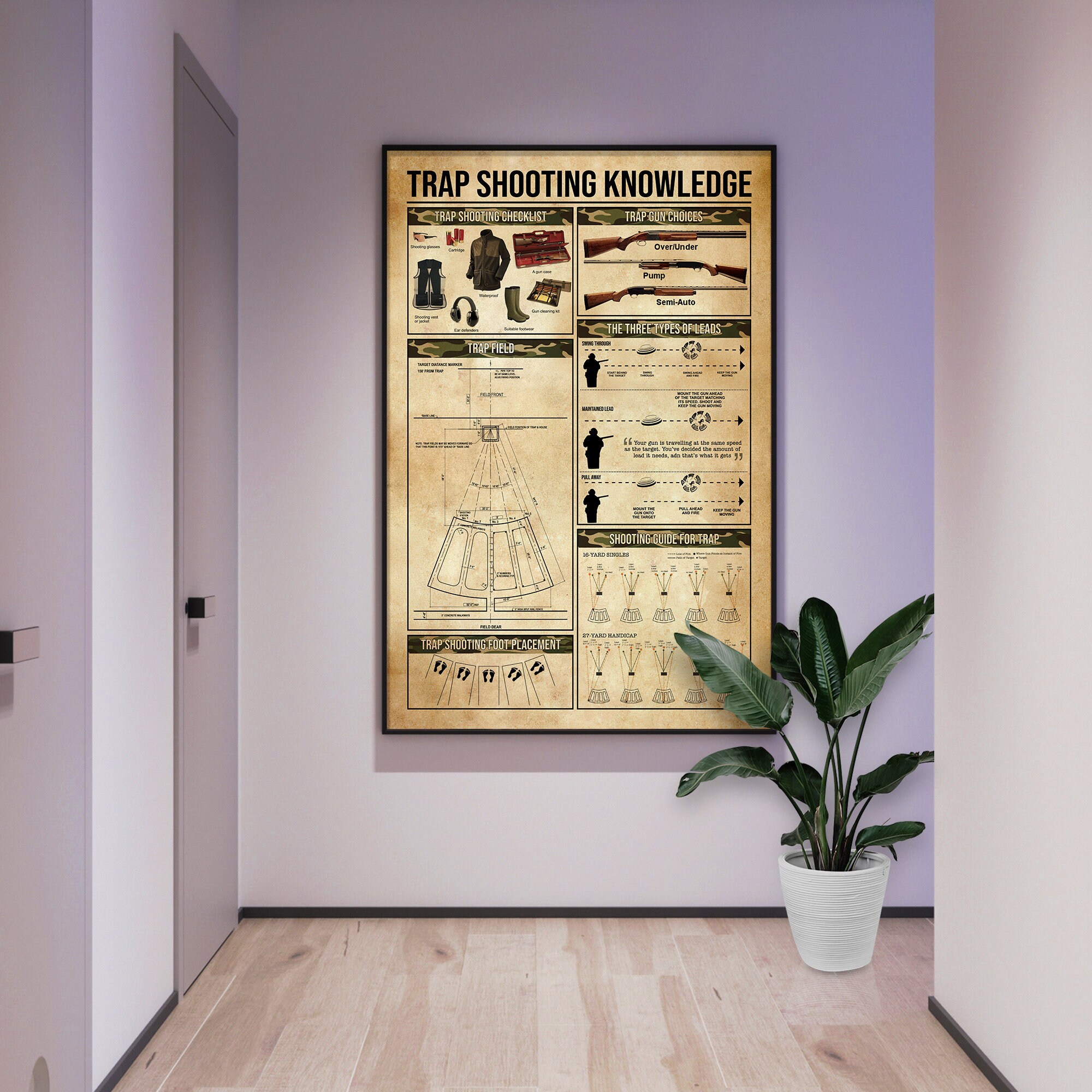 Trap Shooting Poster Trap Shooting Canvas Trap Shooting - Etsy