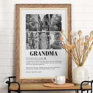 Grandma Definition Template. Customizable & Printable Photo Collage ...