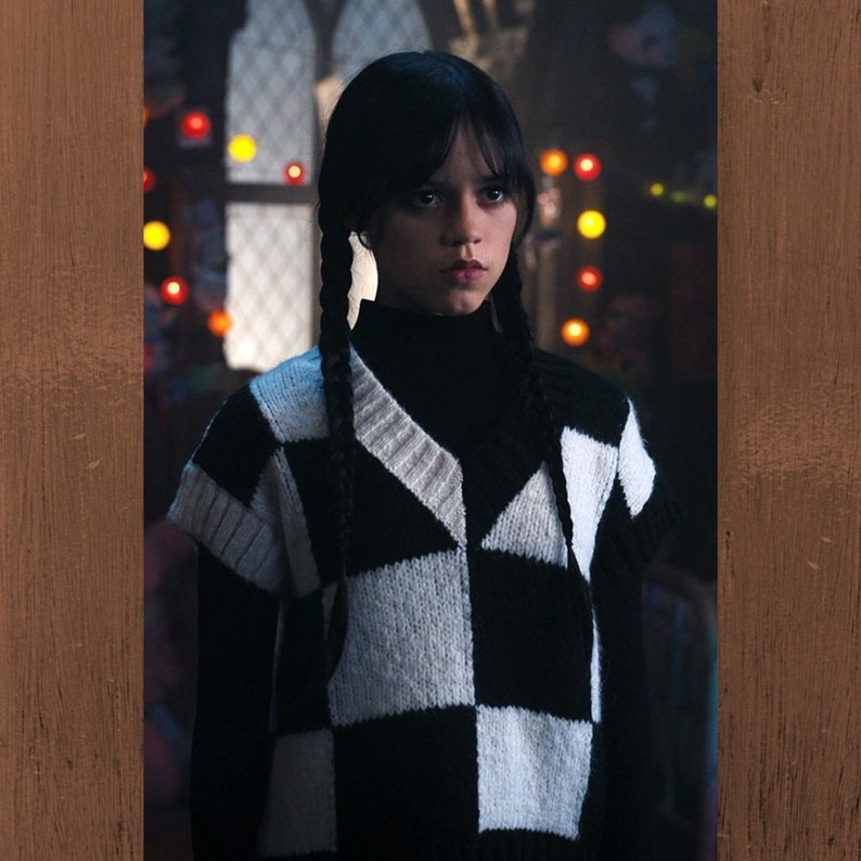 Wednesday Addams Sweater Vest Wednesday Sweater Wednesday - Etsy