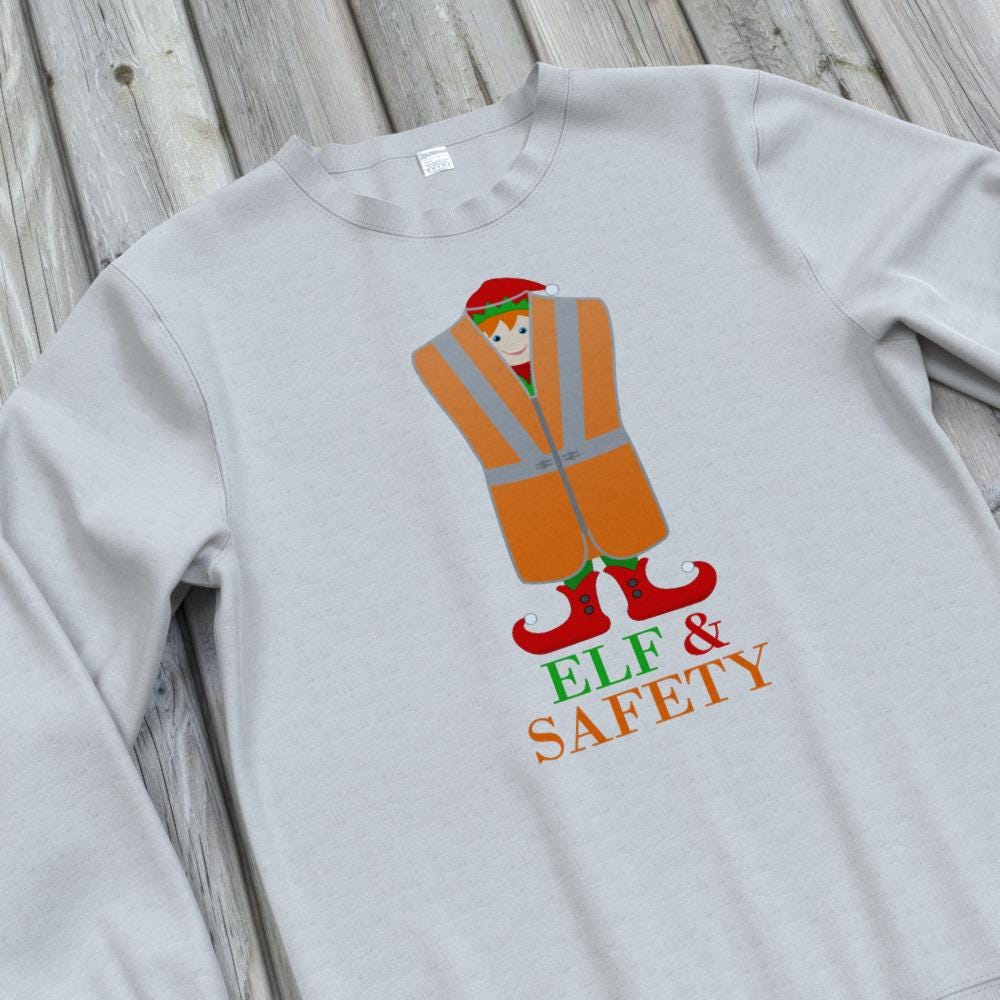 Elf & Safety - Funny Unisex Railway Christmas Jumper - Etsy UK