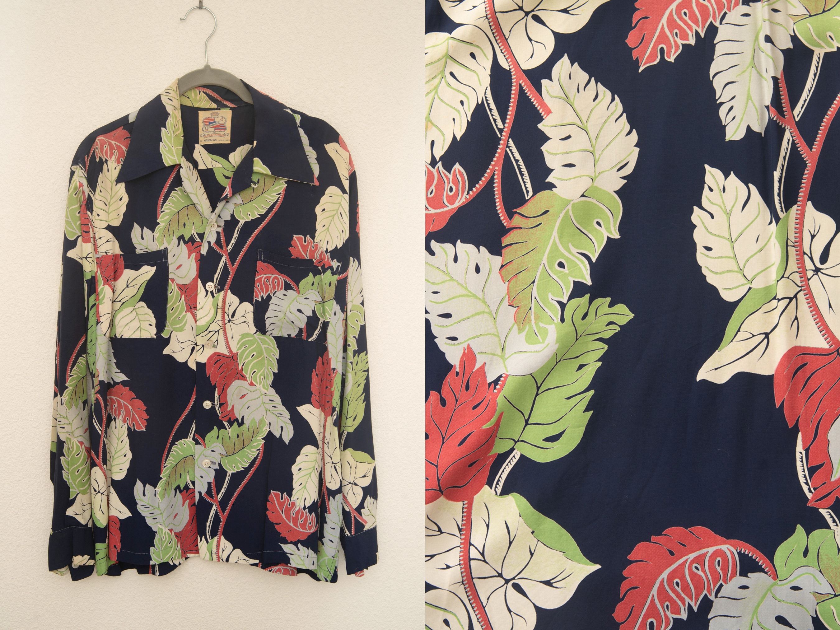 VINTAGE Original Duke Kahanamoku by Cisco. Early 50s ALOHA SHIRT ...