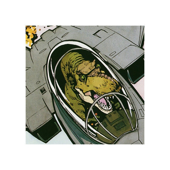 Comic Strip Tyrannosaurus Rex in F-14s Poster Print 0588 - Etsy