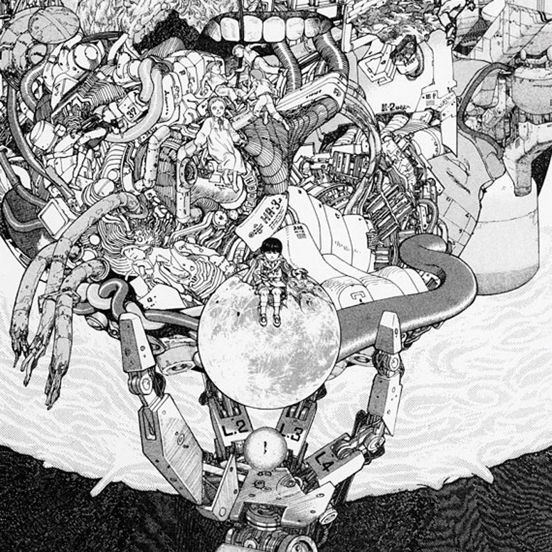 Otomo Katsuhiro X Fireball Cyberpunk Graphic Poster Print 0626 - Etsy