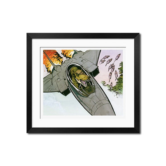 Comic Strip Tyrannosaurus Rex in F-14s Poster Print 0588 | Etsy