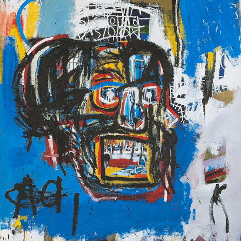 Jean Michel Basquiat Skull Untitled 1982 Poster Print 0884 - Etsy