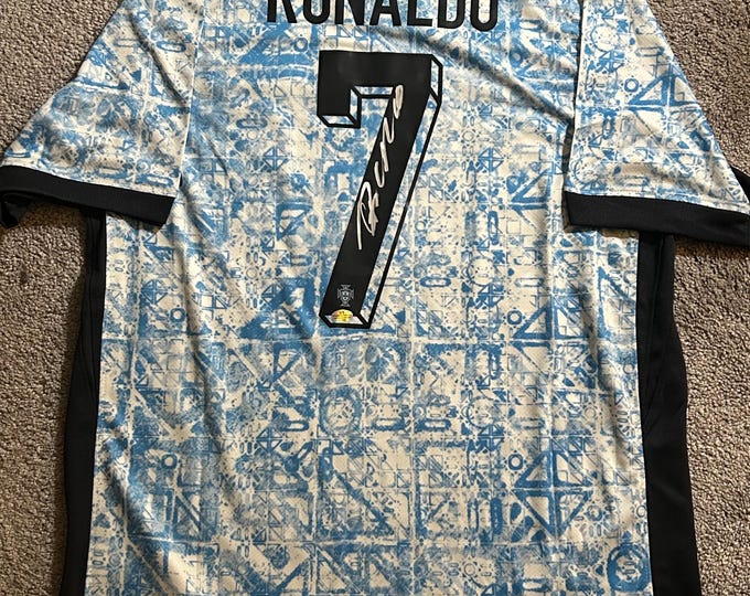 Cristiano Ronaldo Signed Soccer Jersey With COA - Etsy