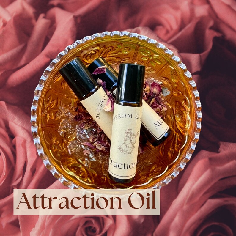 Attraction Ritual Oil Roll On, Intention Oil, Attraction & Love Spell Oil, Essential Oil Blend ...