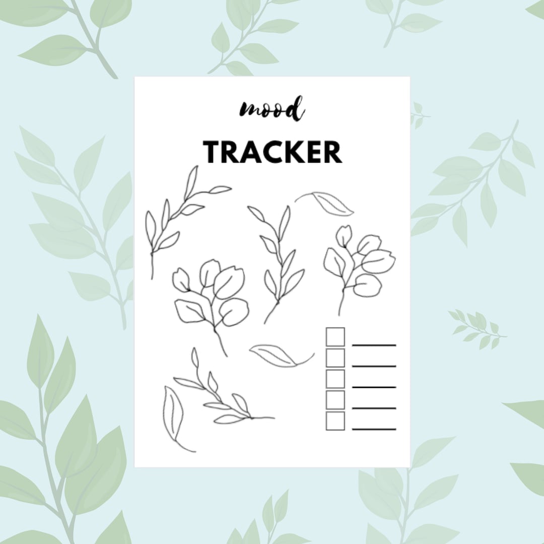March Mood Tracker Printable Foliage / Botanical Theme - Etsy