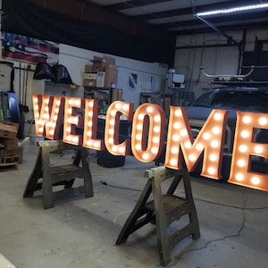 Vintage Lighted Box Letter Sign - Retro LED Marquee Signage - Etsy