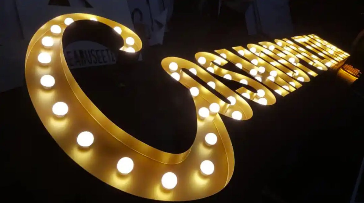 Vintage Lighted Box Letter Sign - Retro LED Marquee Signage - Etsy