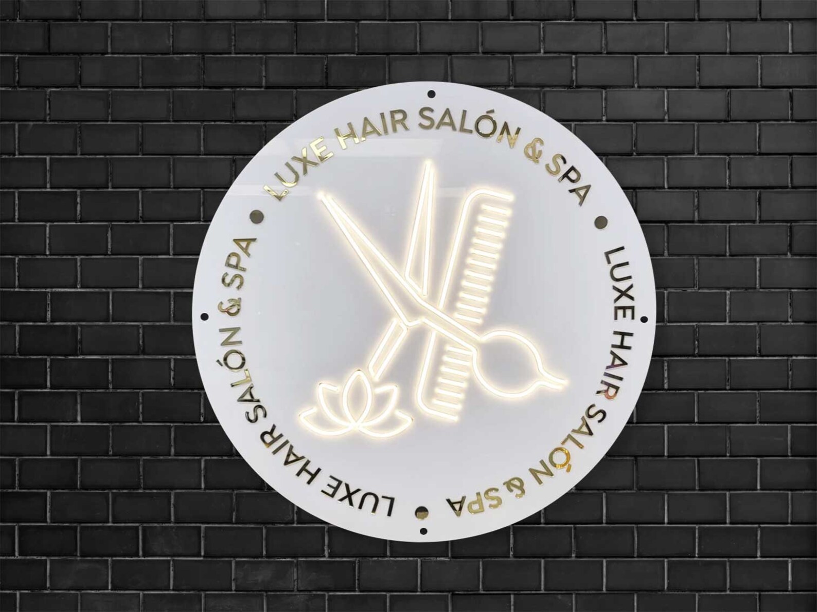 3D Acrylic Led Sign Business Logo on Led & Acrylic Sign - Etsy