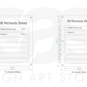 Modern Office Building Directory Sign - Personalized Transparent ...