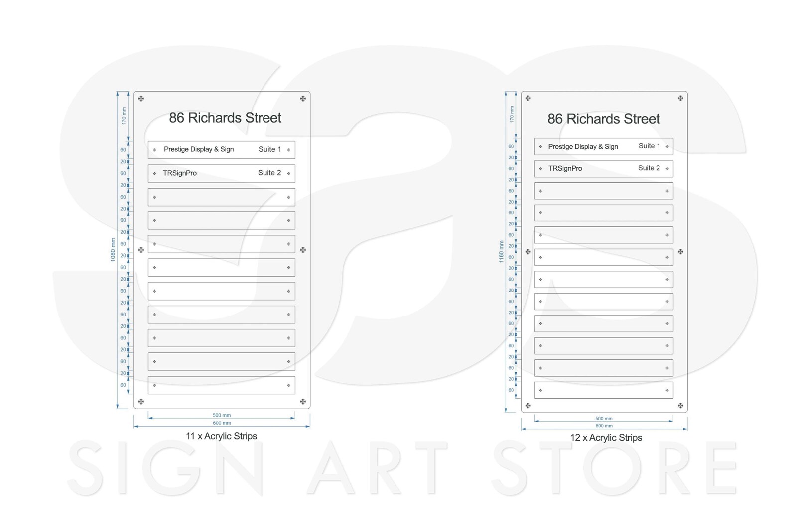 Modern Office Building Directory Sign - Personalized Transparent ...