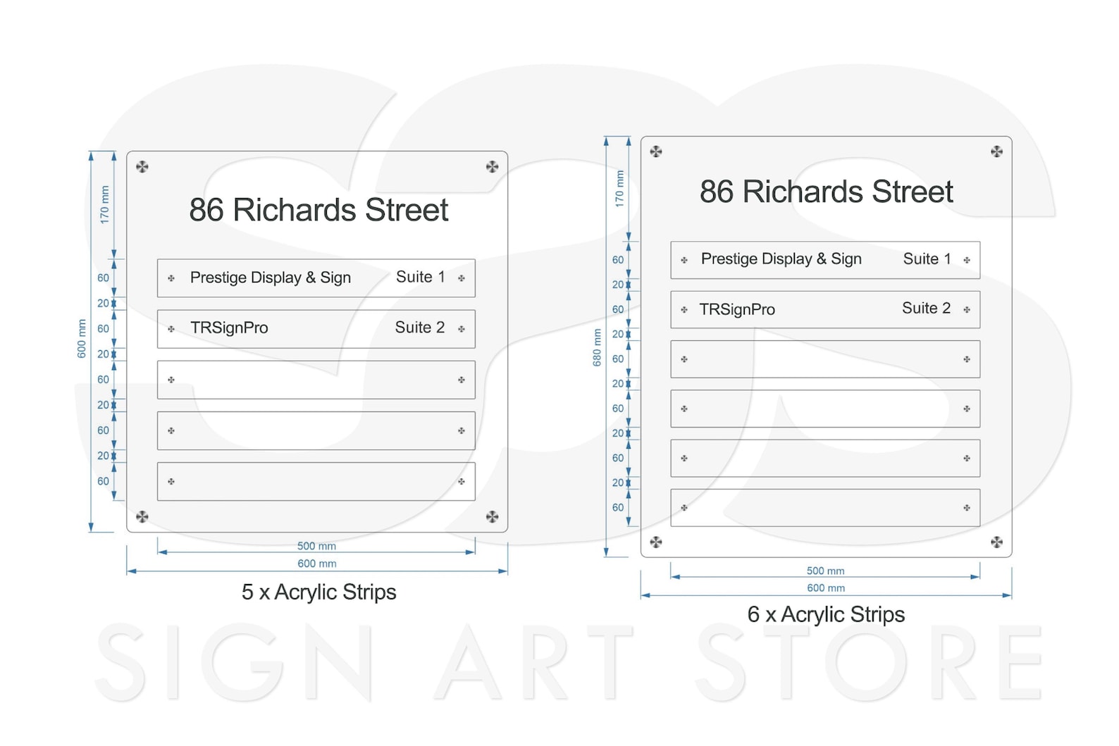 Modern Office Building Directory Sign - Personalized Transparent ...
