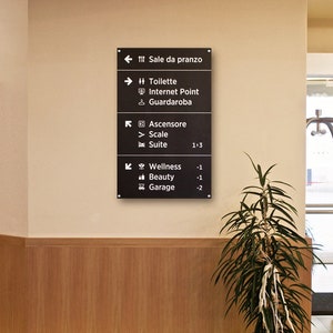 Modern Wall-mounted Business Directory Sign - Tailored to Fit Your ...