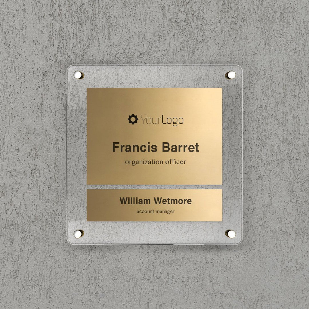 Office Directory, Multiname Plate Standard Gold Plates, Custom Building ...