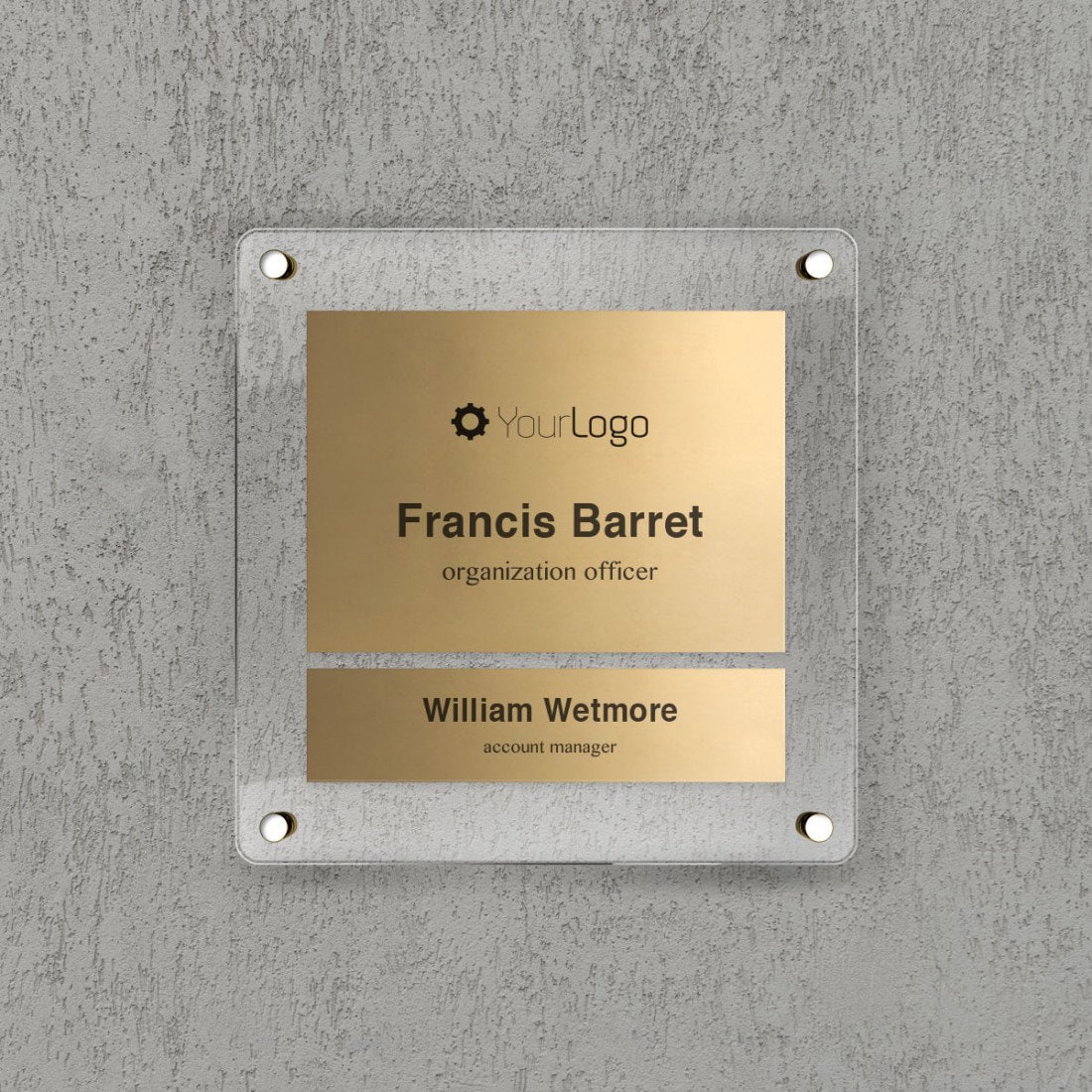 Office Directory, Multiname Plate Standard Gold Plates, Custom Building ...