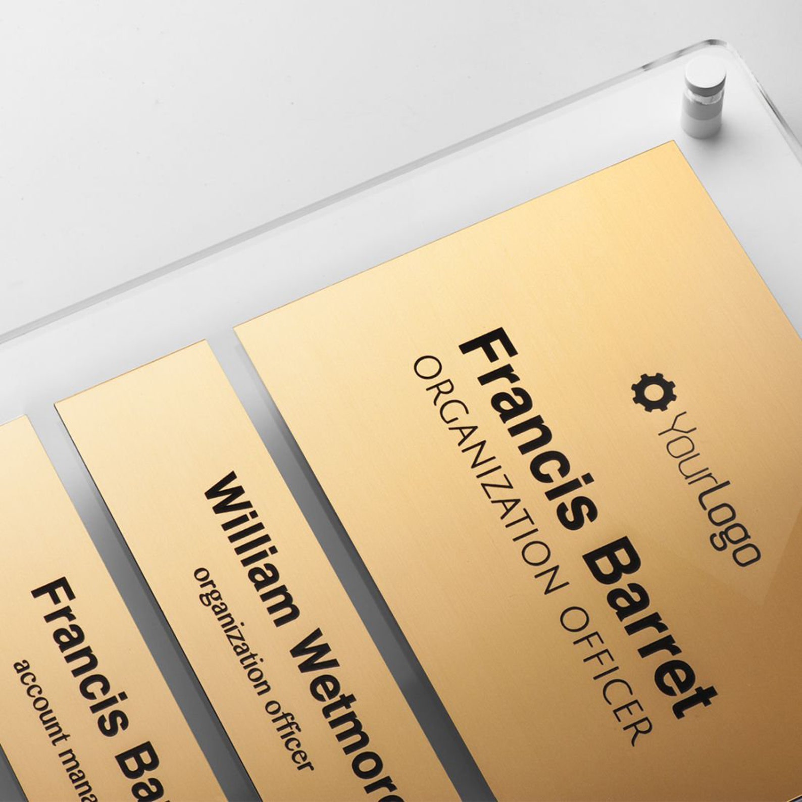 Office Directory, Multiname Plate Standard Gold Plates, Custom Building ...