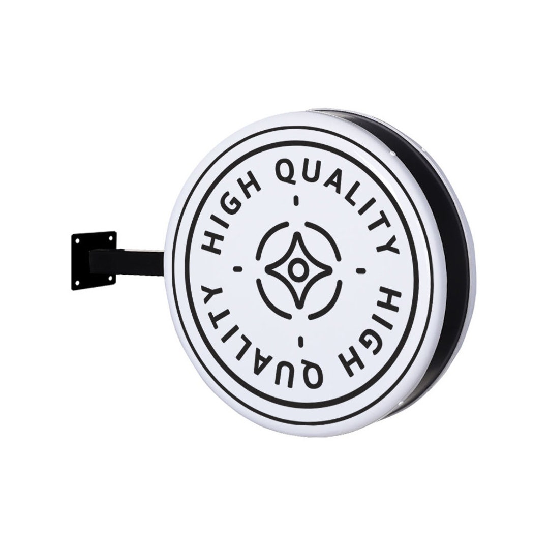 Circle Light Box Outdoor Sign, Round Custom Sign, Outdoor Sign, Light ...