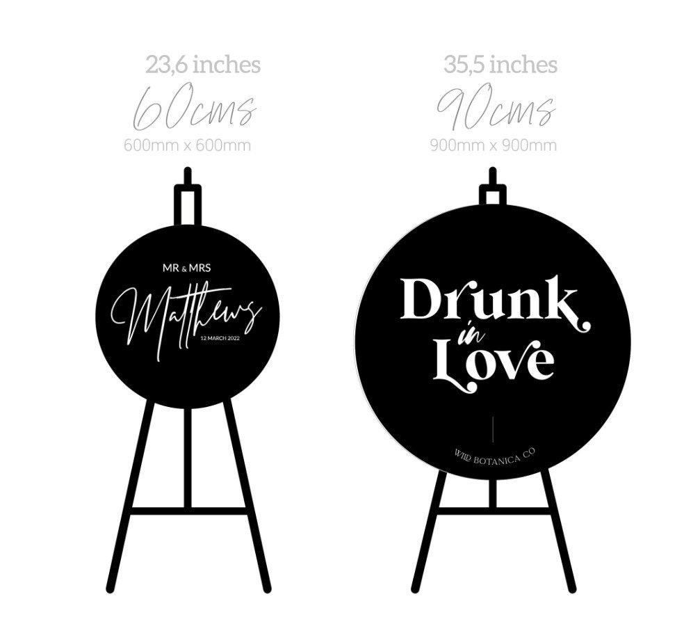 Round Circle Wedding Welcome Sign Large Acrylic Wedding Sign - Etsy