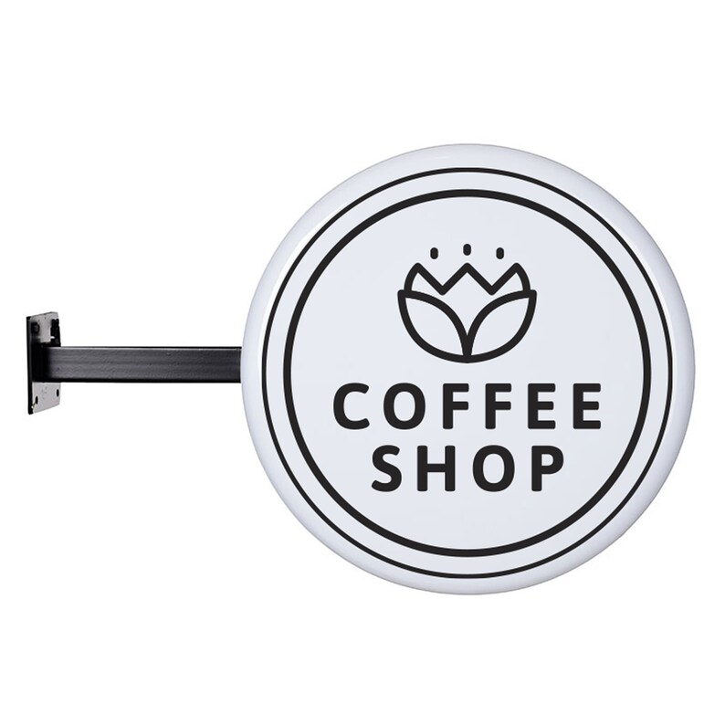 Circle Light Box Outdoor Sign, Round Custom Sign, Outdoor Sign, Light ...