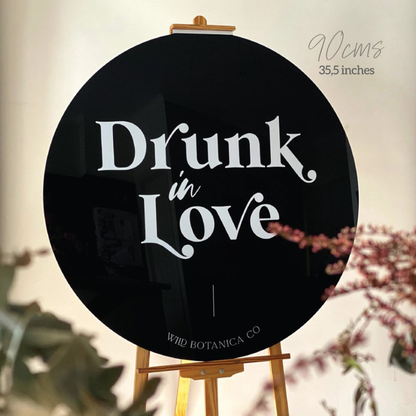 Round Circle Wedding Welcome Sign, Large Acrylic Wedding Sign ...