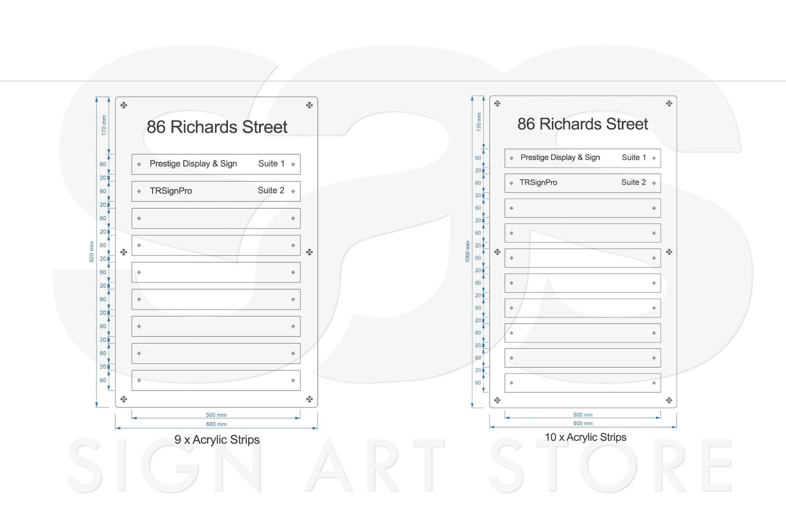 Modern Office Building Directory Sign - Personalized Transparent ...