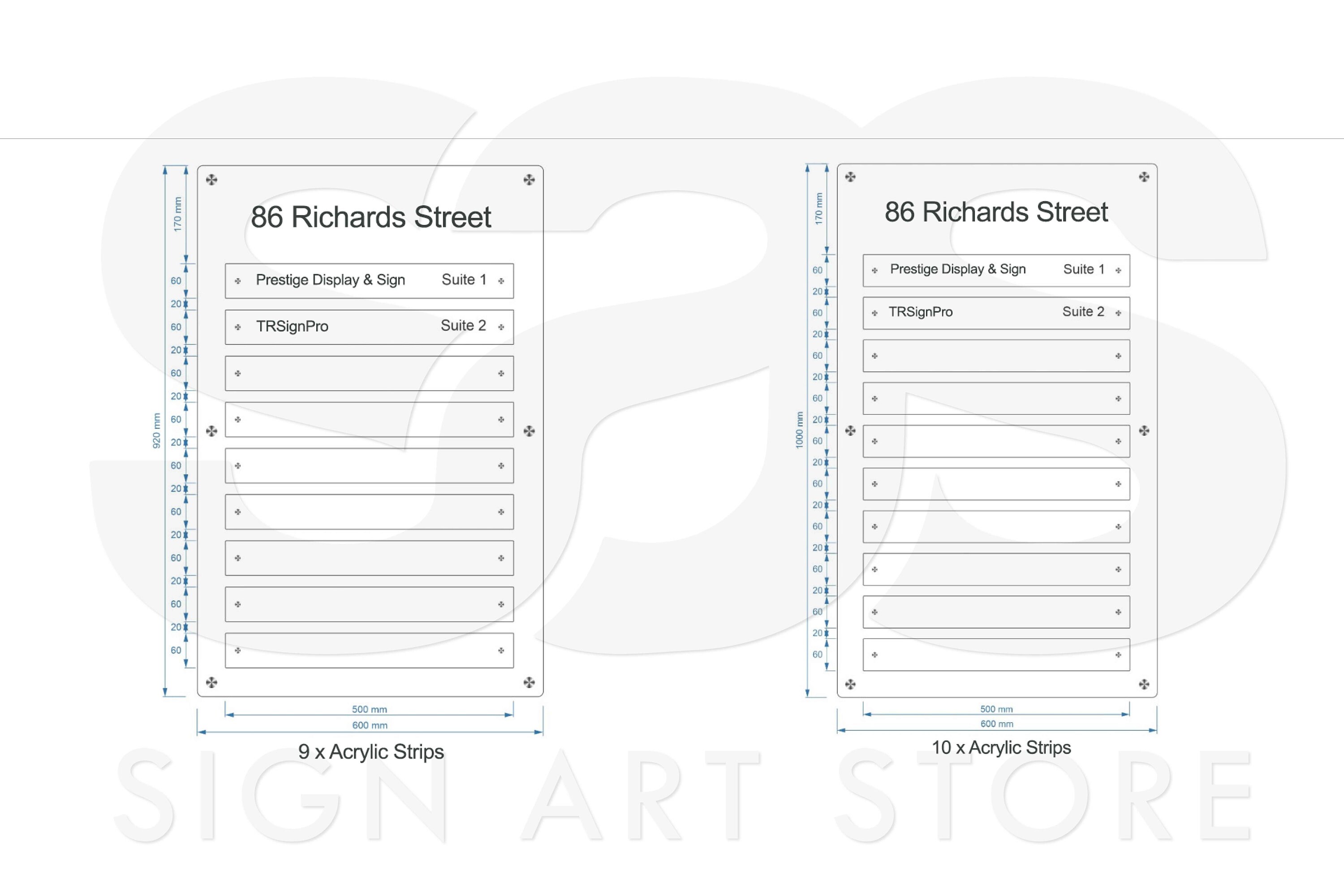 Modern Office Building Directory Sign - Personalized Transparent ...
