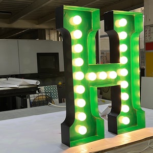 Vintage Lighted Box Letter Sign - Retro LED Marquee Signage - Etsy