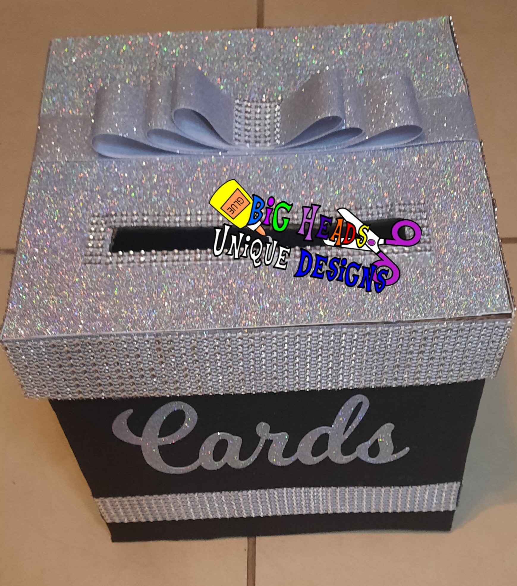 Square Card Box Glitter Sweet 16, Card Box Weddings, Birthdays, Baby ...