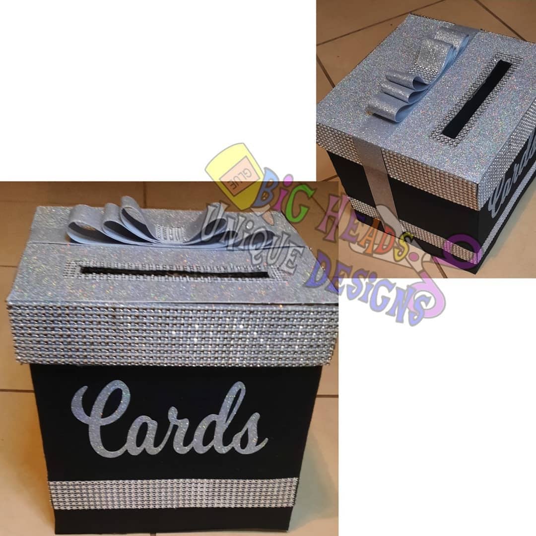 Square Card Box Glitter Sweet 16, Card Box Weddings, Birthdays, Baby ...