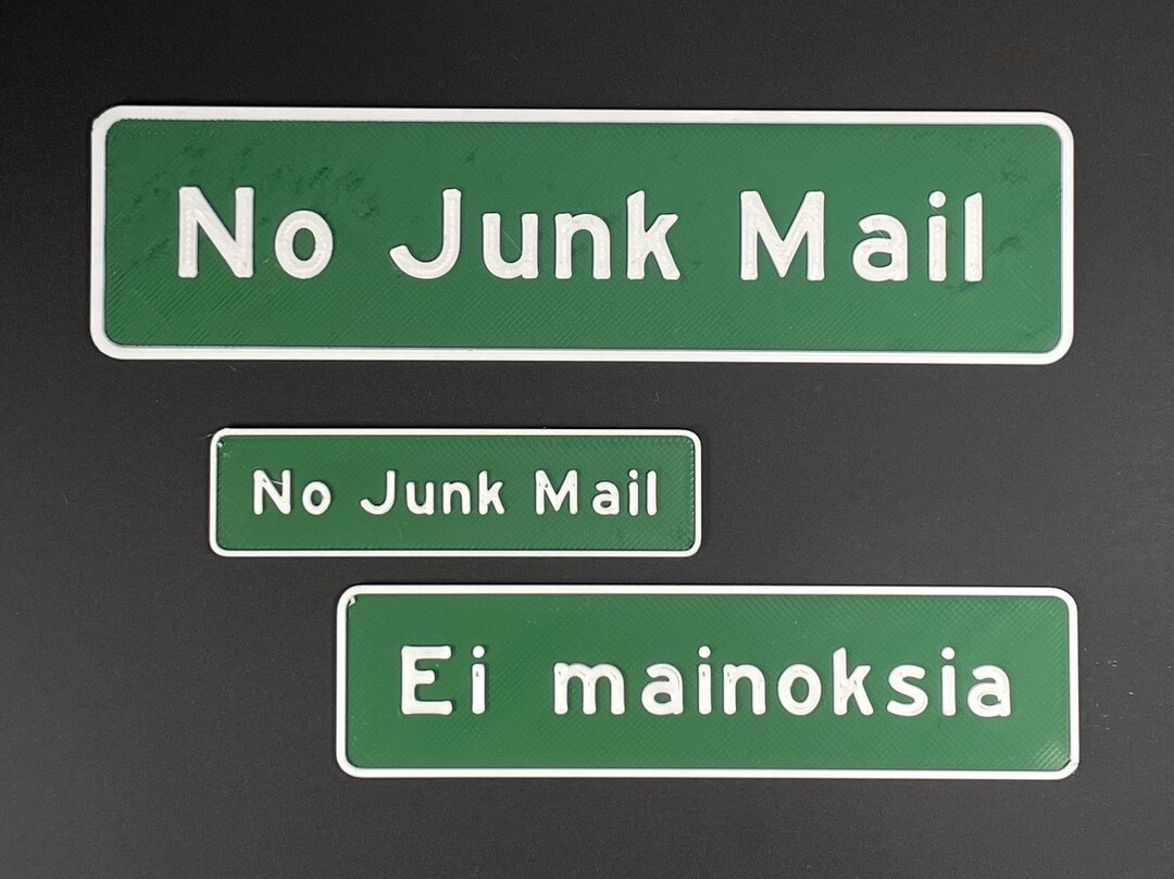 Personalized Letterbox Sign No Junk Mail US Road Sign Style - Etsy