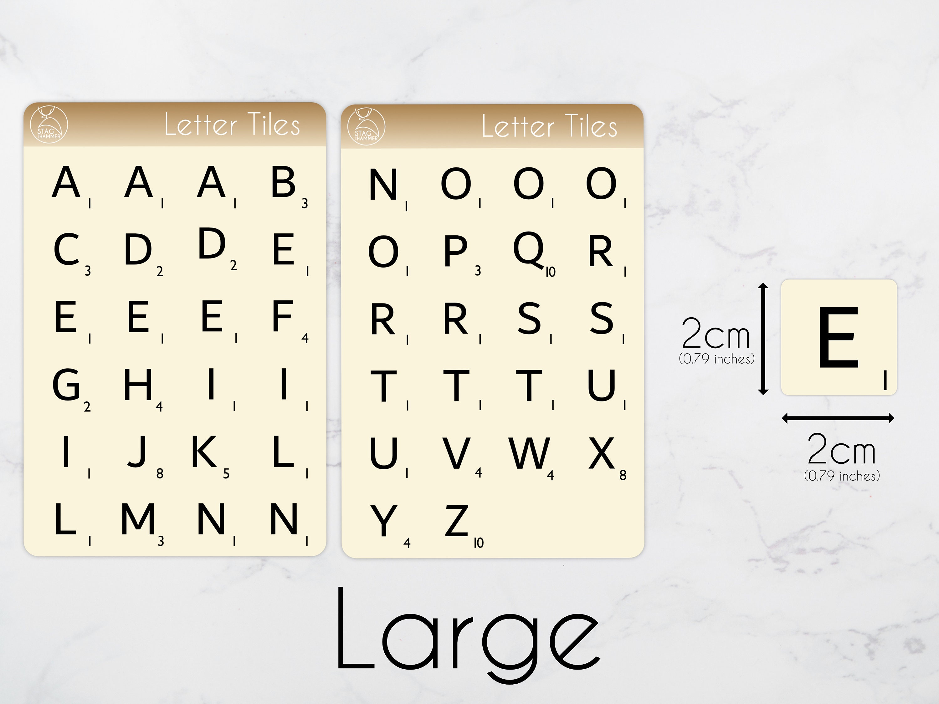 Letter Tile Stickers | Alphabet Tiles | Scrabble Style Letter Stickers ...