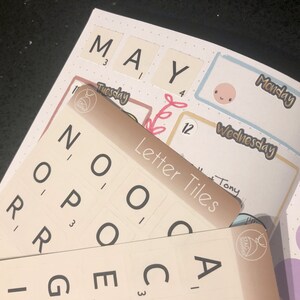 Letter Tile Stickers Alphabet Tiles Scrabble Style Letter Stickers ...