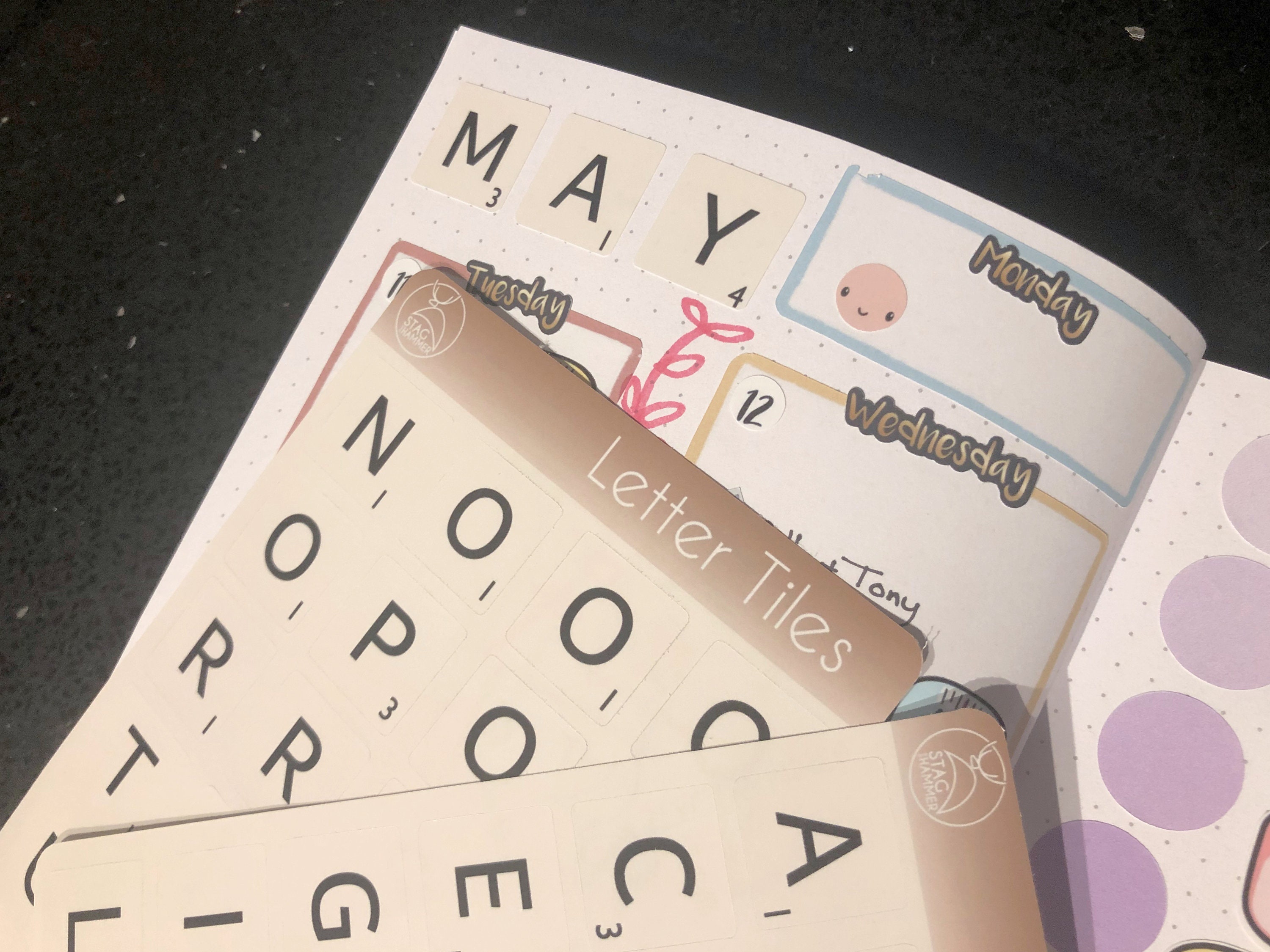 Letter Tile Stickers Alphabet Tiles Scrabble Style Letter - Etsy UK