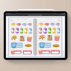 Cute Everyday Digital Sticker Pack | Pre-cropped Goodnotes Stickers ...