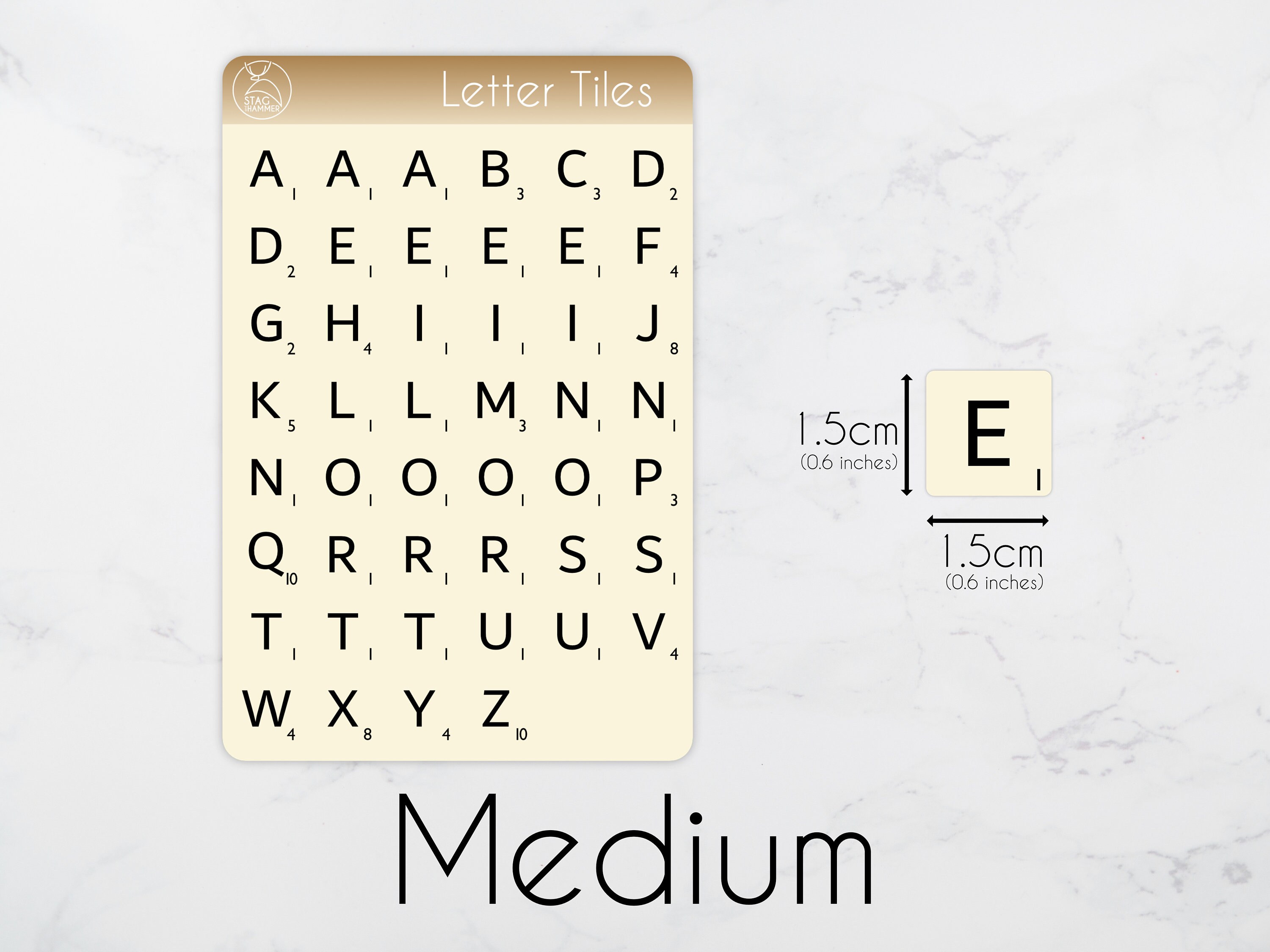 Letter Tile Stickers | Alphabet Tiles | Scrabble Style Letter Stickers ...