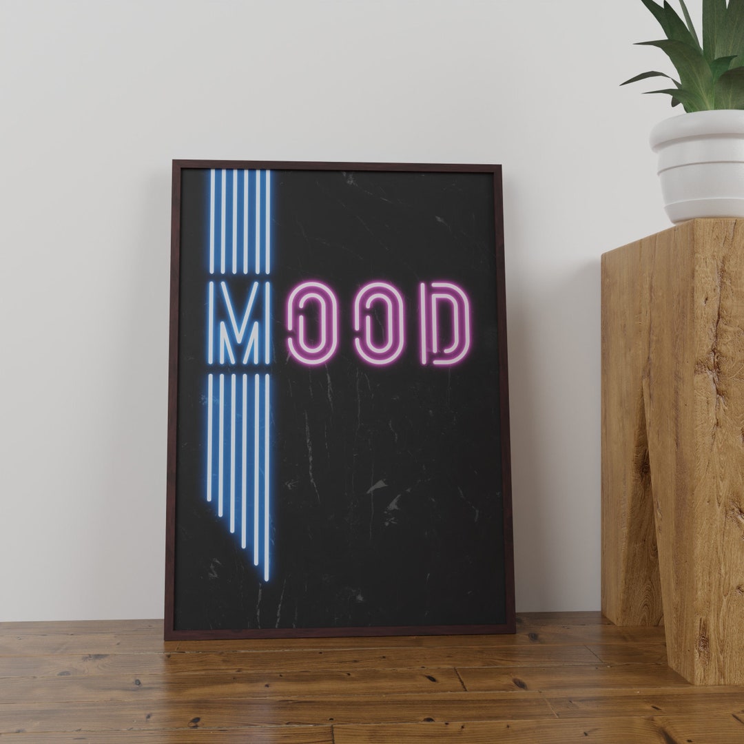 DIGITAL Mood Neon Print - Etsy