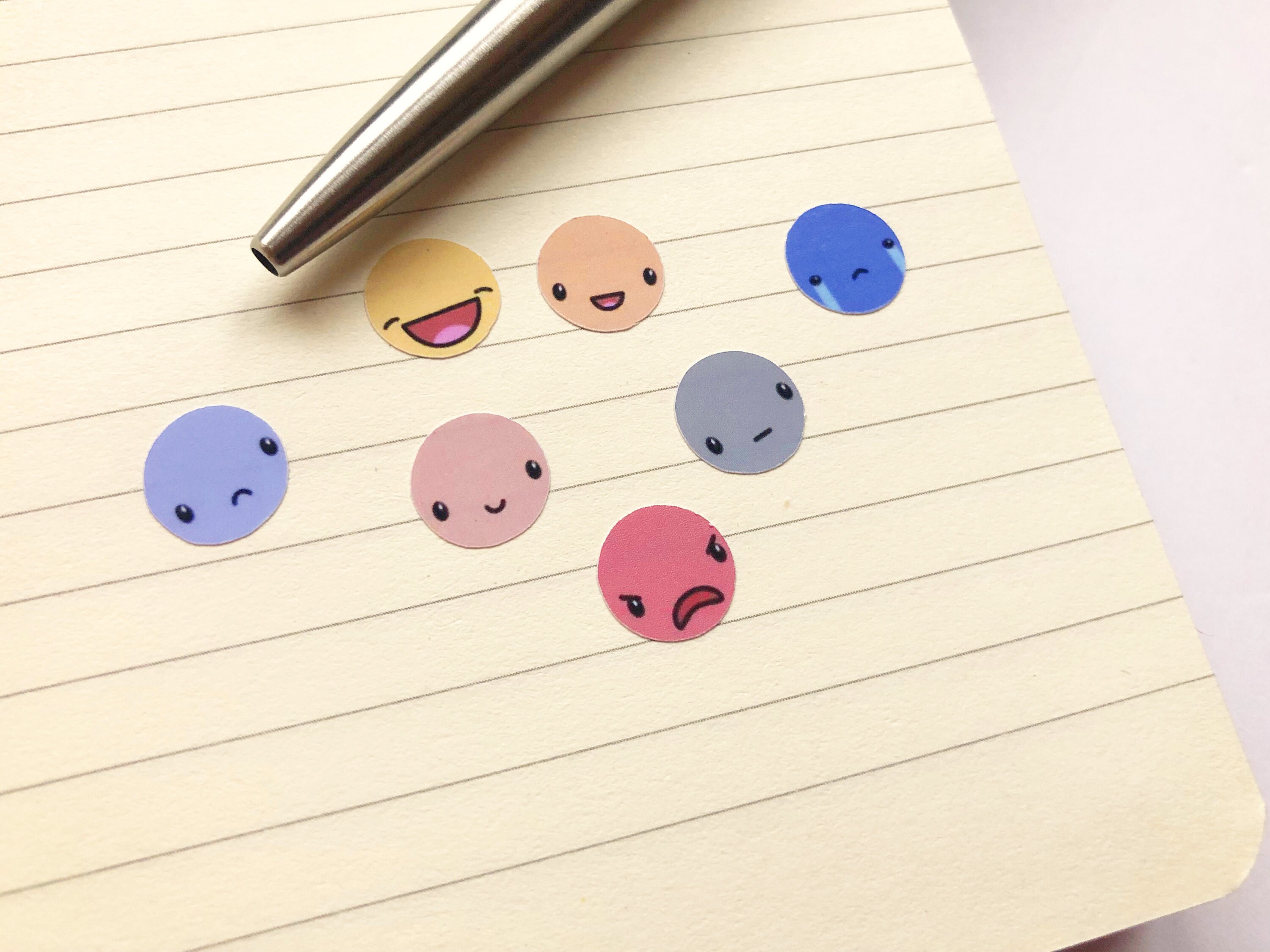 Mood Tracker Face Mental Health Stickers 77 Cute Planner and - Etsy UK