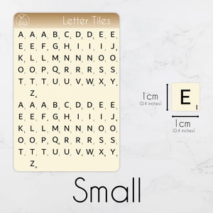 Letter Tile Stickers | Alphabet Tiles | Scrabble Style Letter Stickers ...