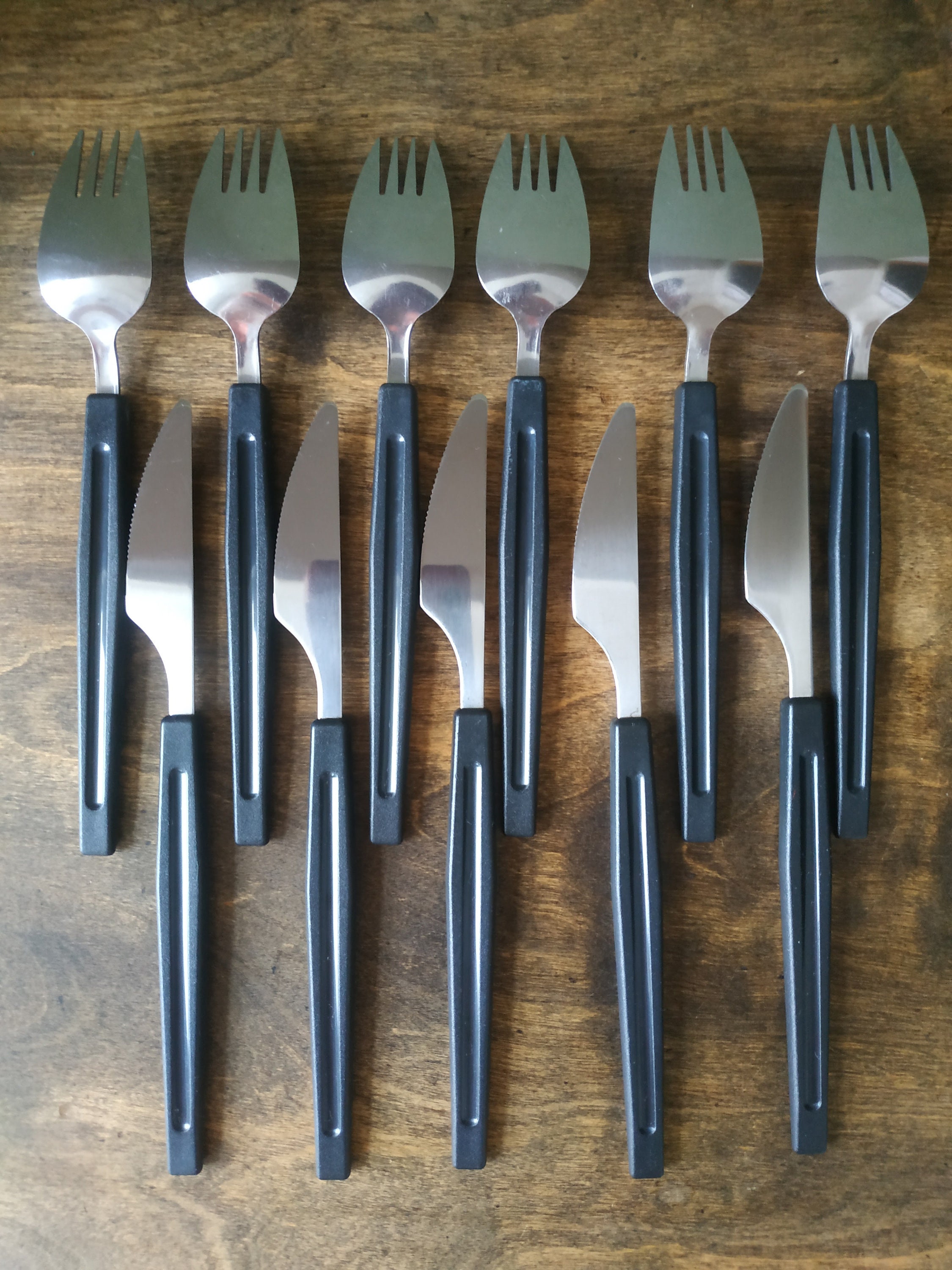 IKEA Alert Cutlery Set, 5 Knives and 6 Forks, Vintage Design by Franz ...